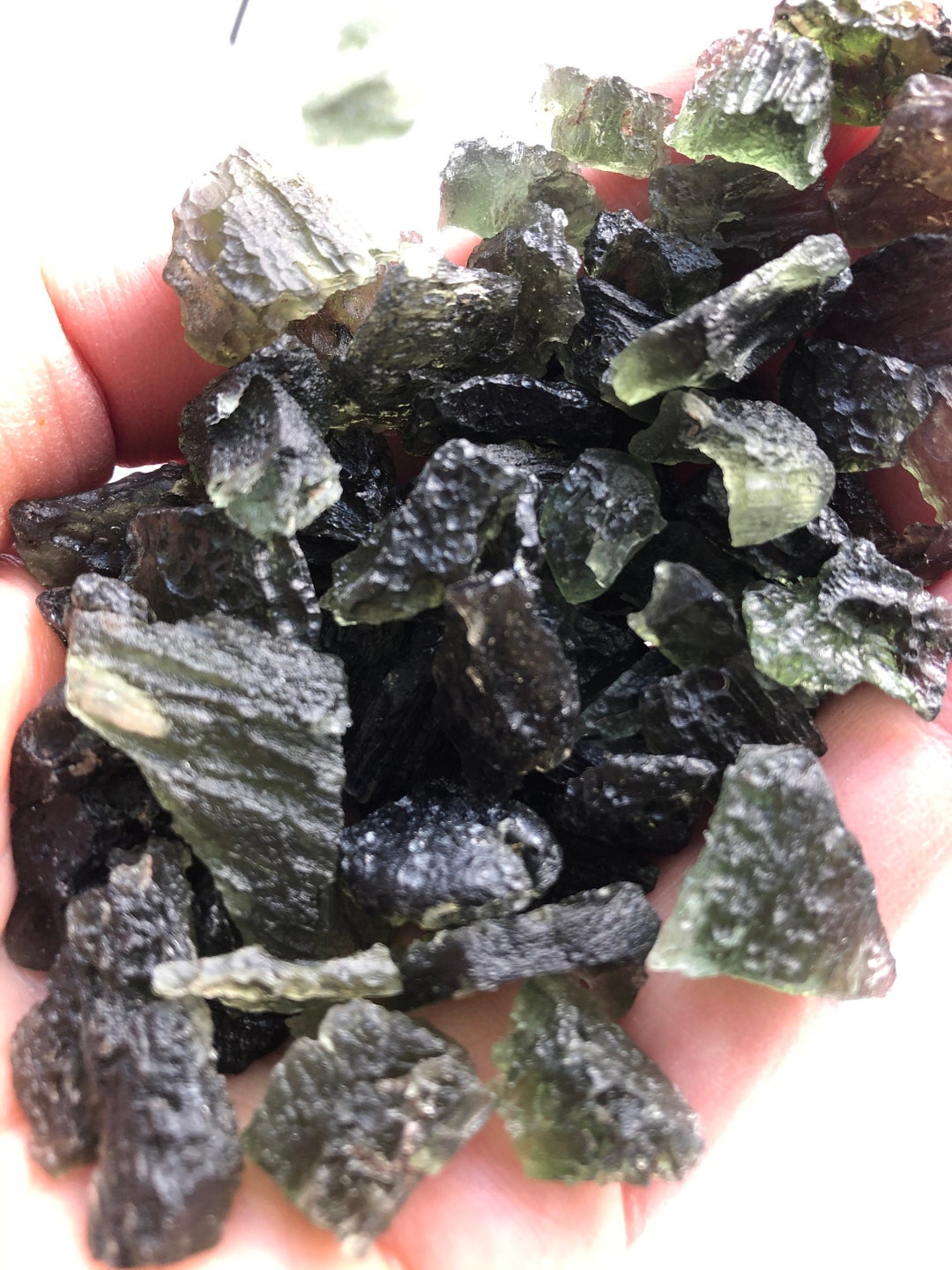 Raw Moldavite Crystal: Genuine Czech Tektite Meteorite (1-5g) - Etsy