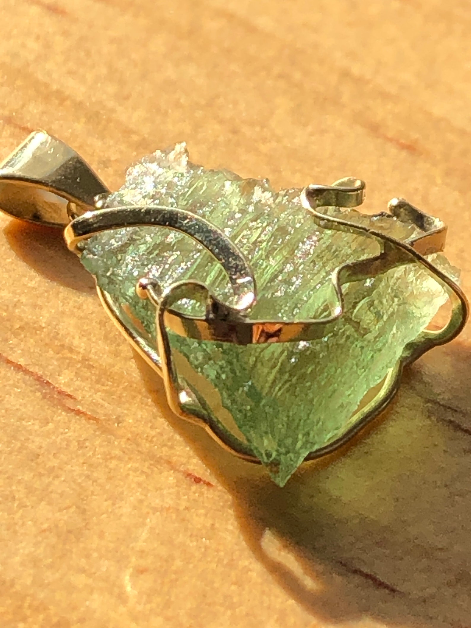 Top Moldavite in Solid 14k GOLD, Certified MOLDAVITE Raw Crystal ...