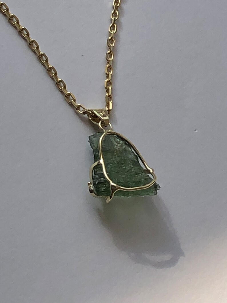 Top Moldavite in Solid 14k GOLD, Certified MOLDAVITE Raw Crystal ...