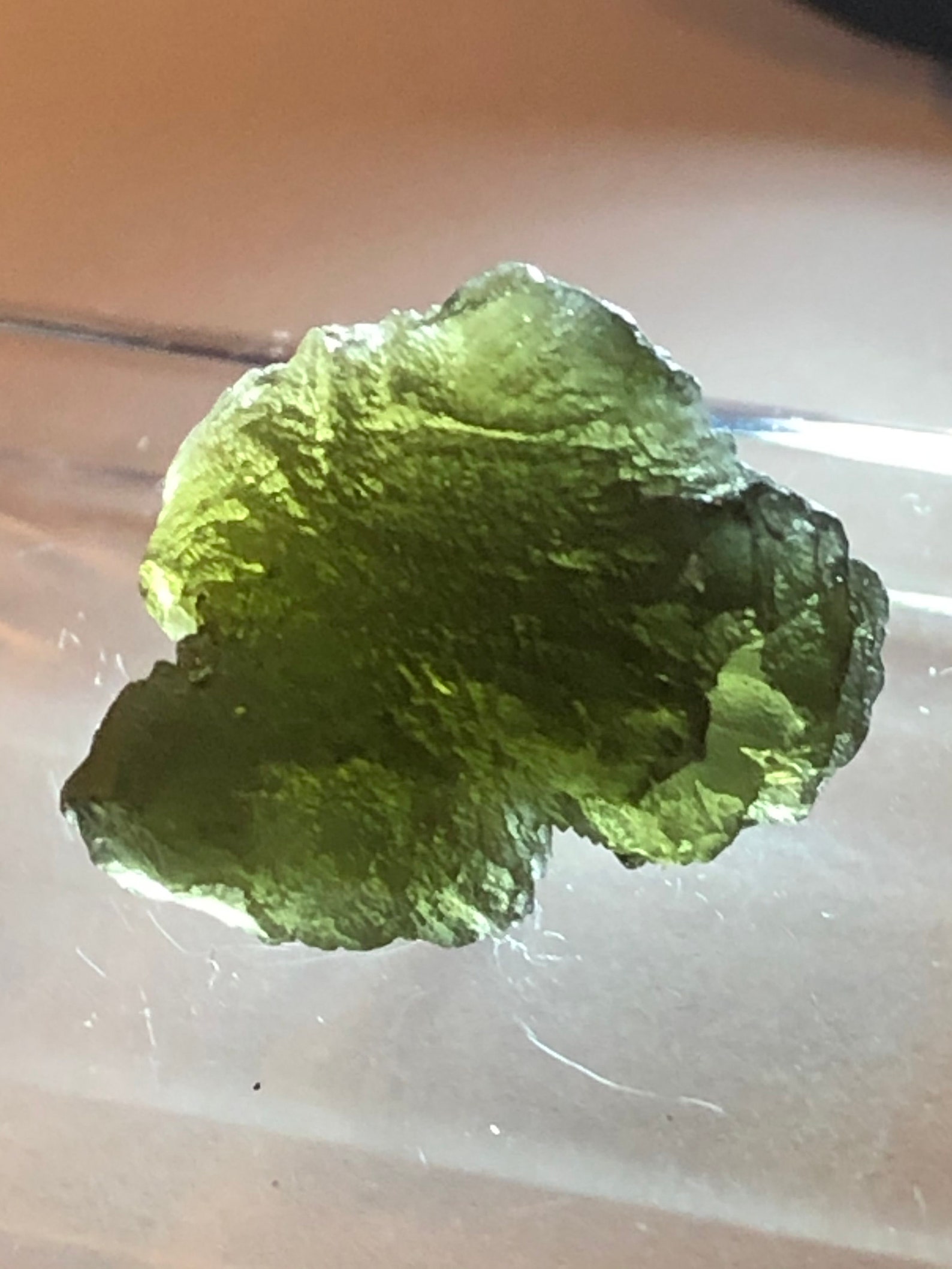 Raw Moldavite Crystal: Authentic Czech Tektite, 21.3 Ct With ...