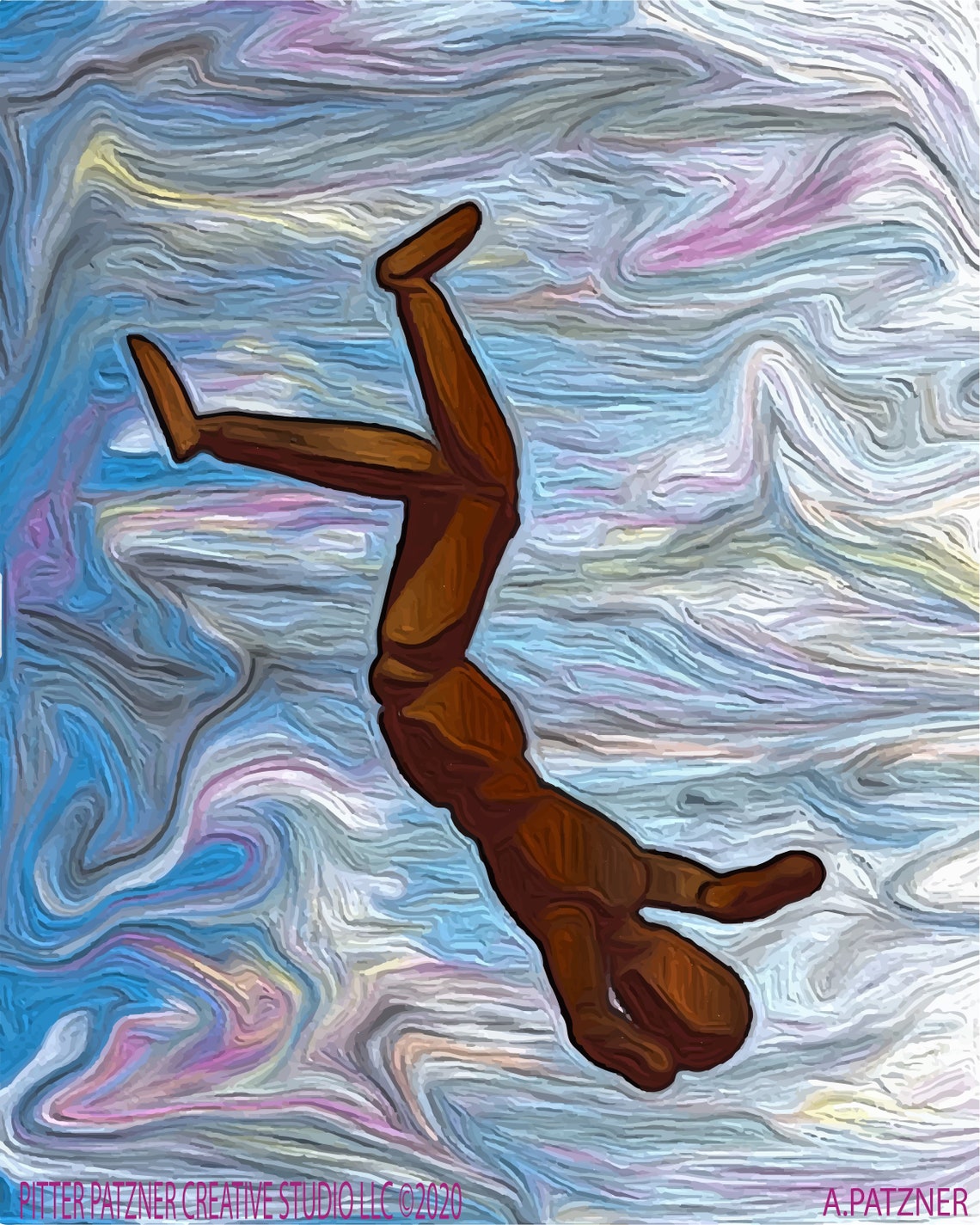 Falling Artist 8 x 10 Signed Glossy Art Print | Etsy