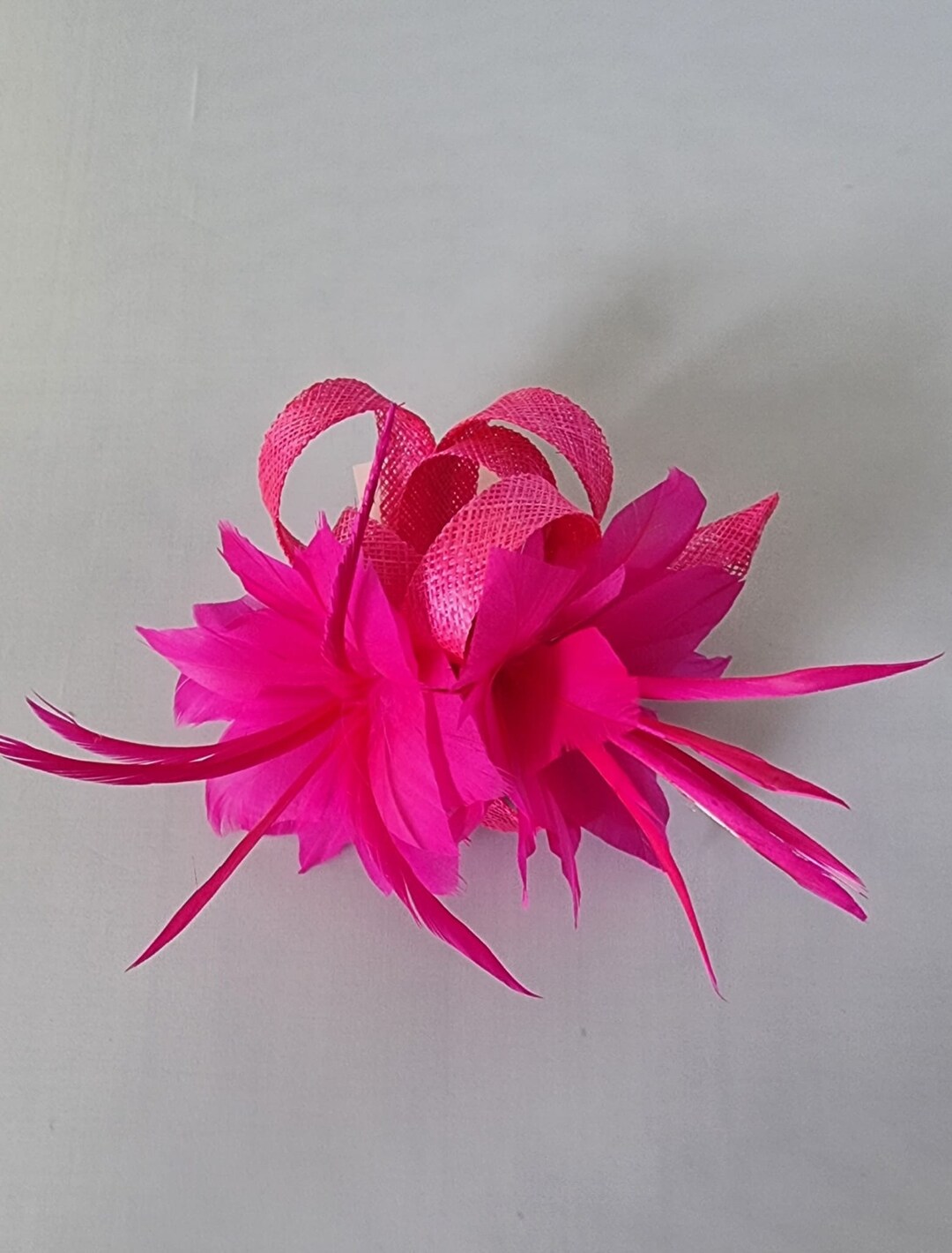 New Hot Pink Colour Small Size Fascinator With Clip for Wedding Day ...