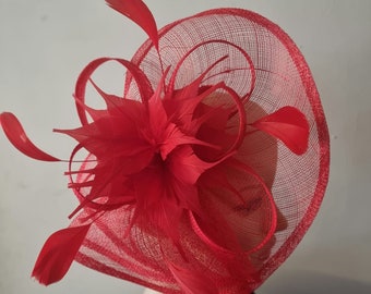 Red Fascinator | Etsy