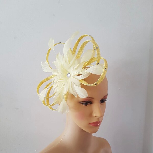 Yellow Fascinator - Etsy