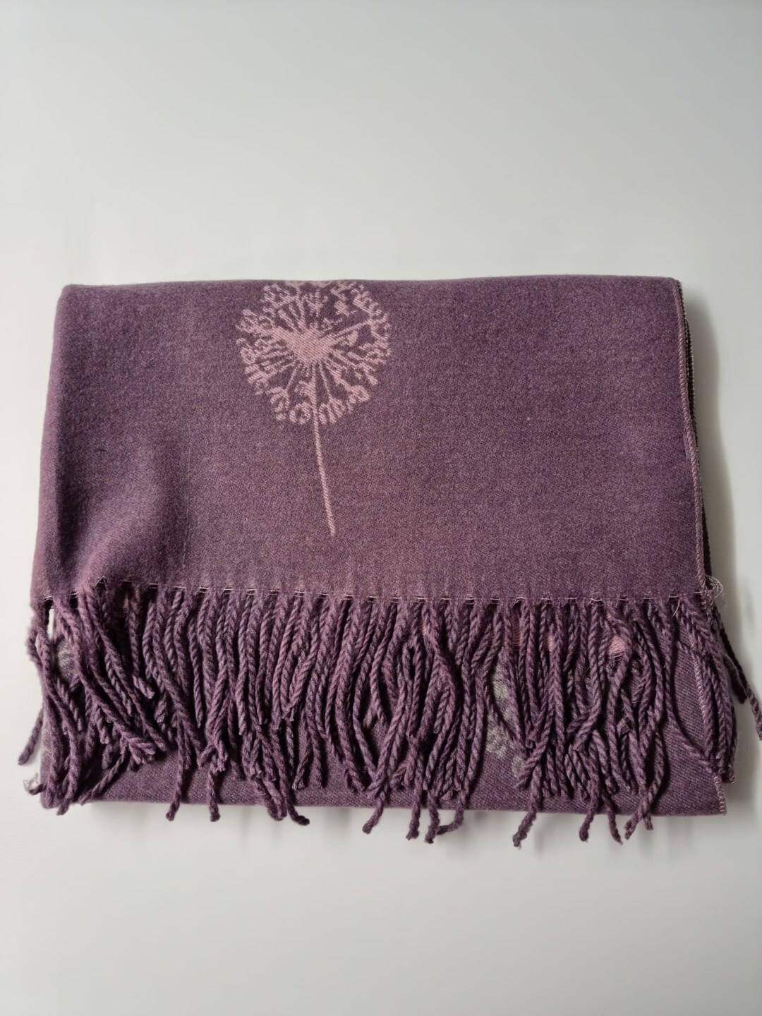 Purple Soft Ladies Dandelion Print Thick Pashmina Scarf Christmas Gift ...