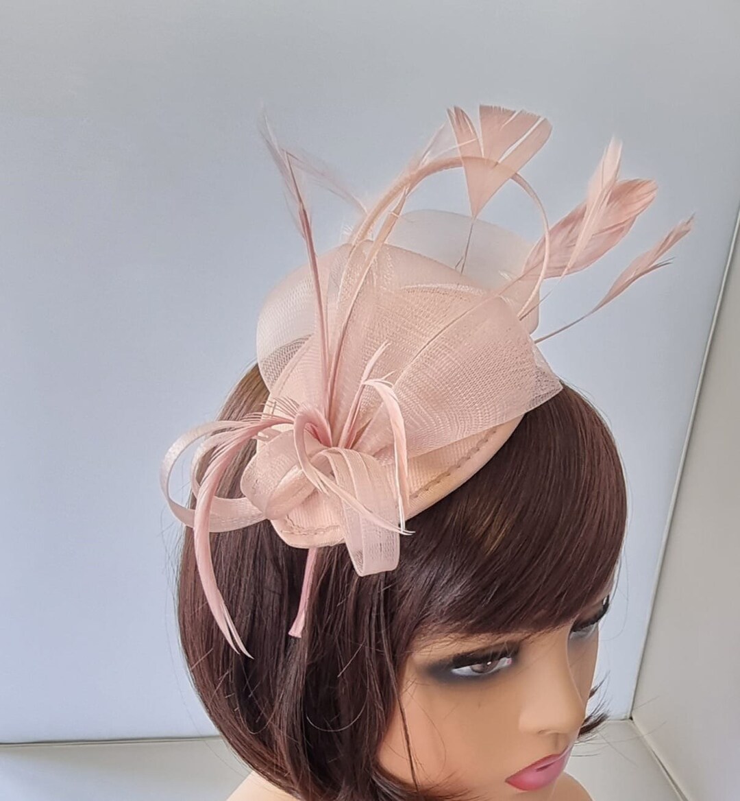 Dusty Pink Colour Fascinator With Flower Headband Wedding Hat,royal ...