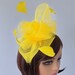 Yellow Colour Fascinator With Flower Headband and Clip Wedding Hat ...