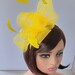 Yellow Colour Fascinator With Flower Headband and Clip Wedding Hat ...