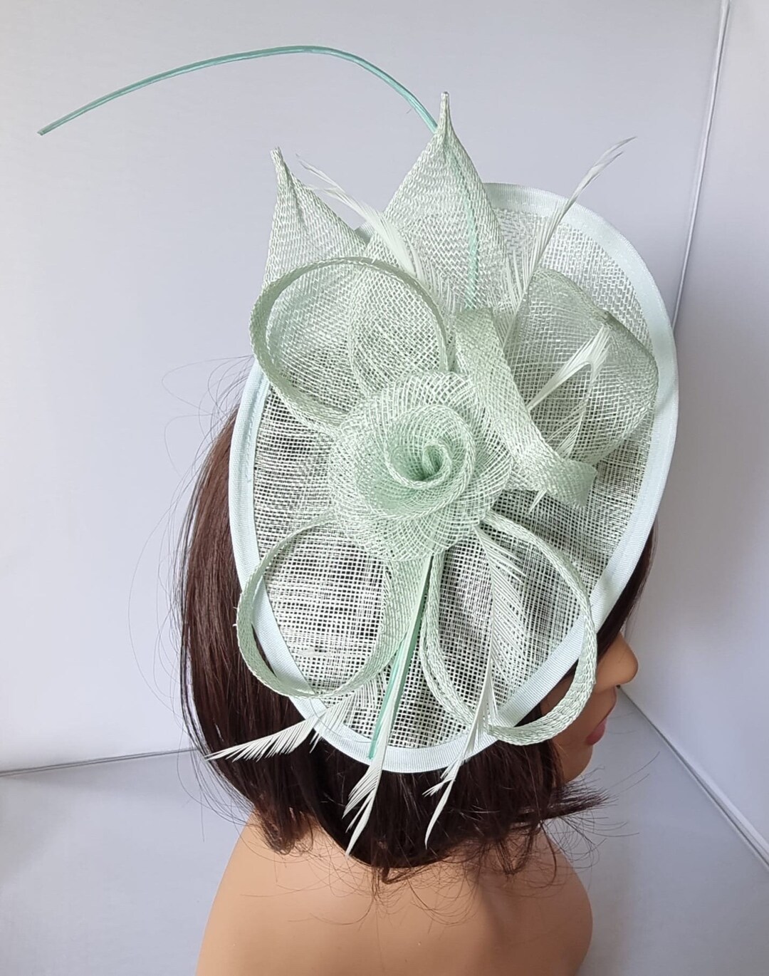New Aqua Colour Fascinator With Flower Headband and Clip Wedding Hat ...