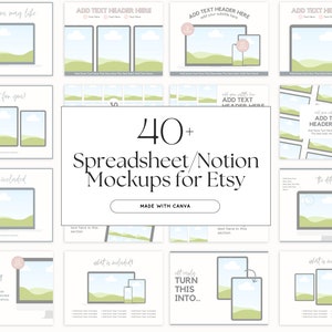 Spreadsheet Mockup Notion Mockup Templates Device Mock-up - Etsy UK