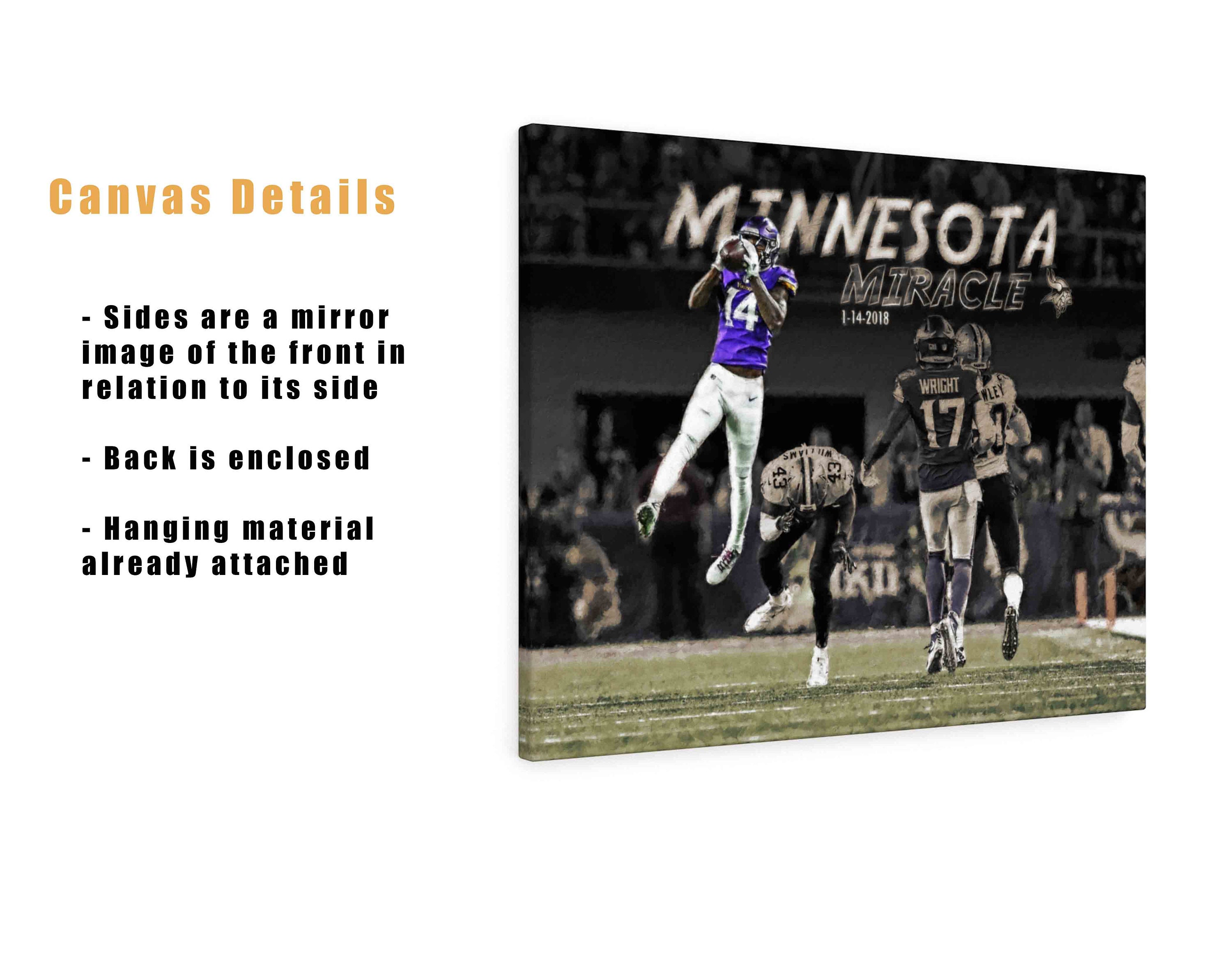 Minnesota Miracle Catch Canvas Print - Minnesota Vikings - Wall Art ...