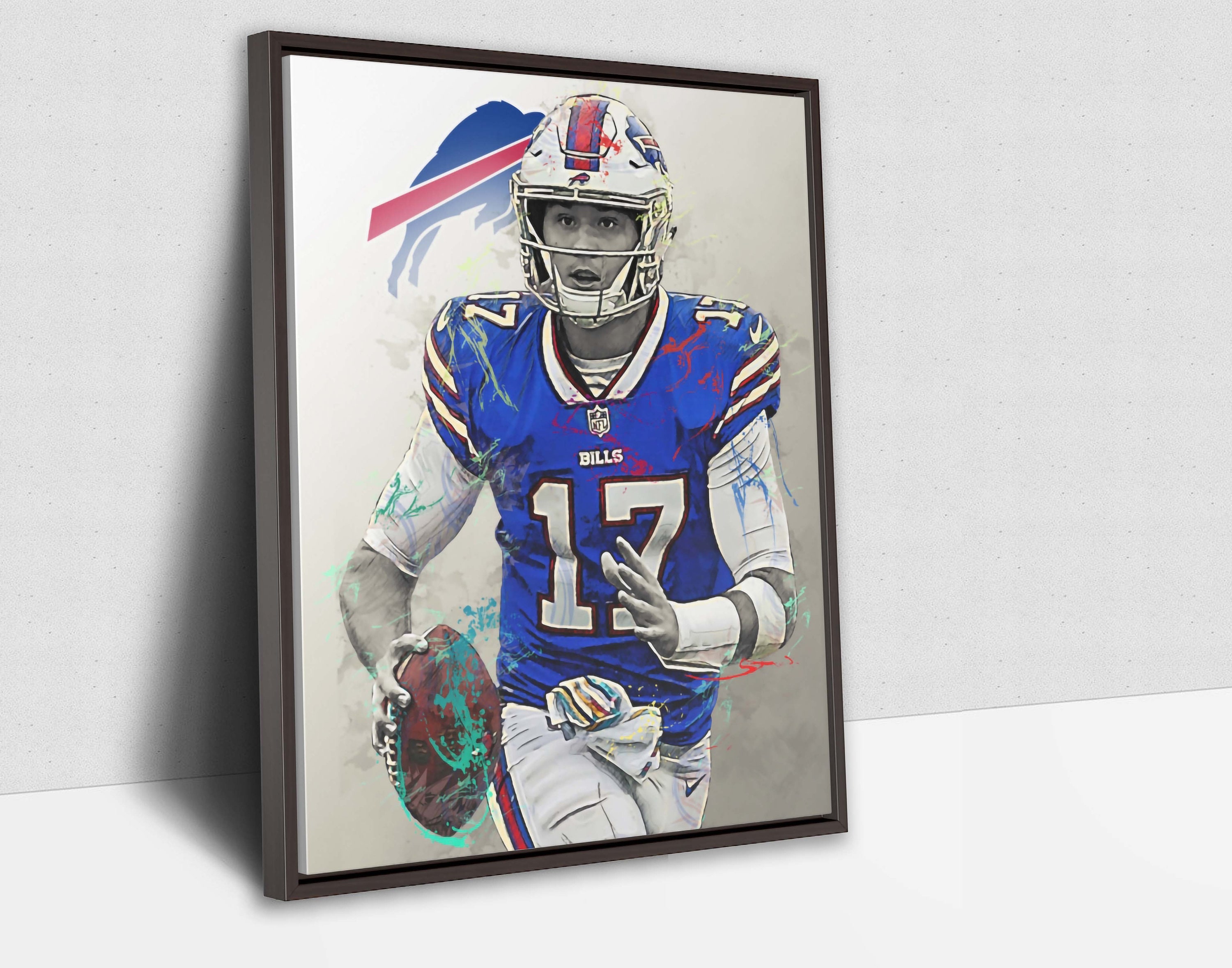 Josh Allen Poster Buffalo Bills Canvas Print Wall Art - Etsy