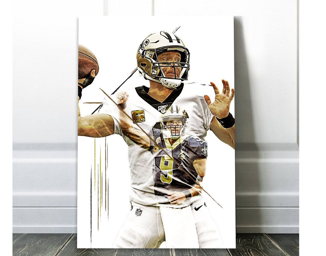 Drew Brees Poster - New Orleans Saints - Canvas Print, Wall Art, Sports ...