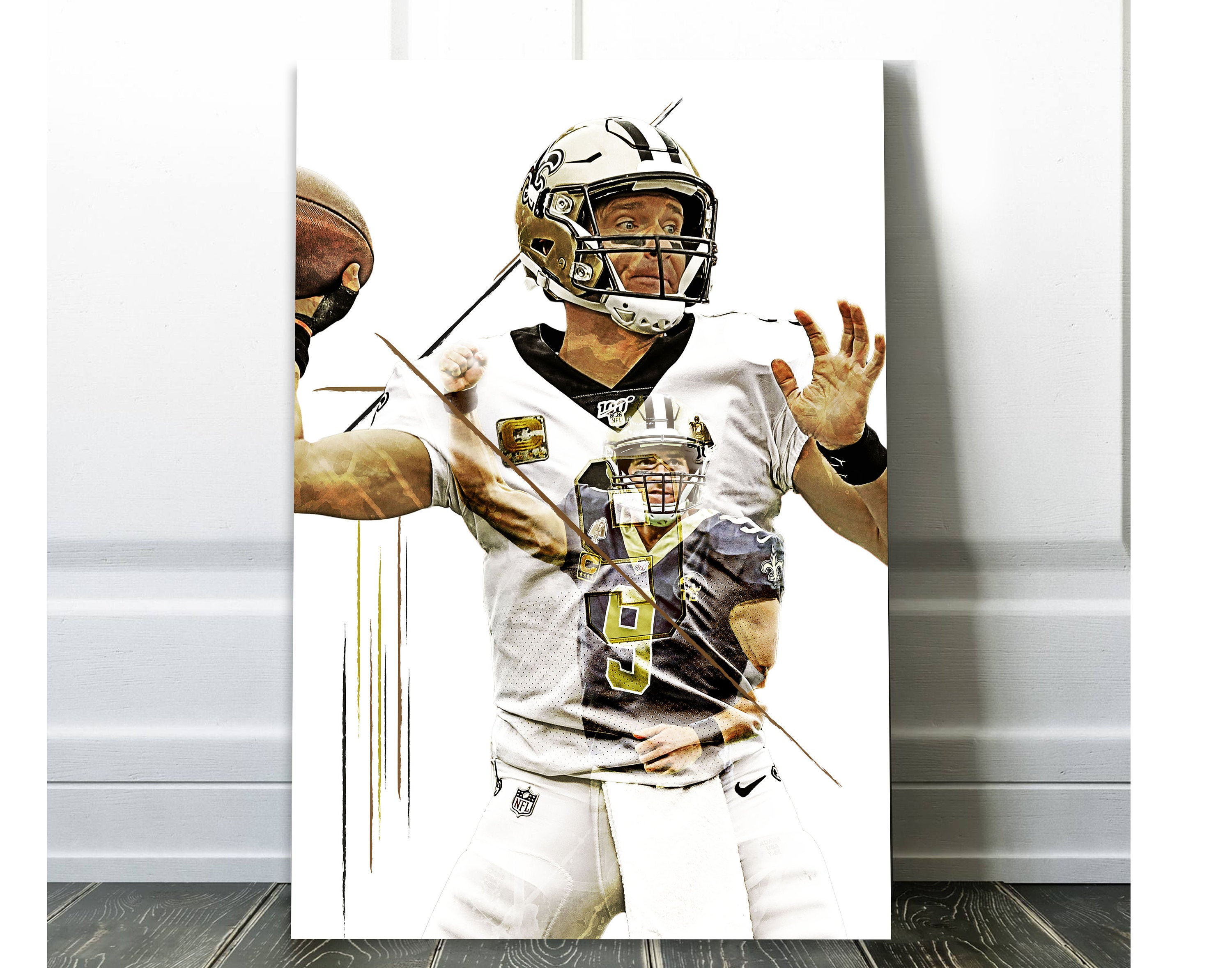 Drew Brees Poster - New Orleans Saints - Canvas Print, Wall Art, Sports ...