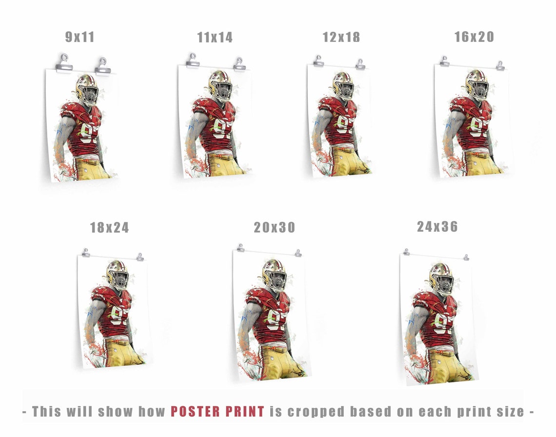 Nick Bosa Poster San Francisco 49ers Canvas Print Wall - Etsy
