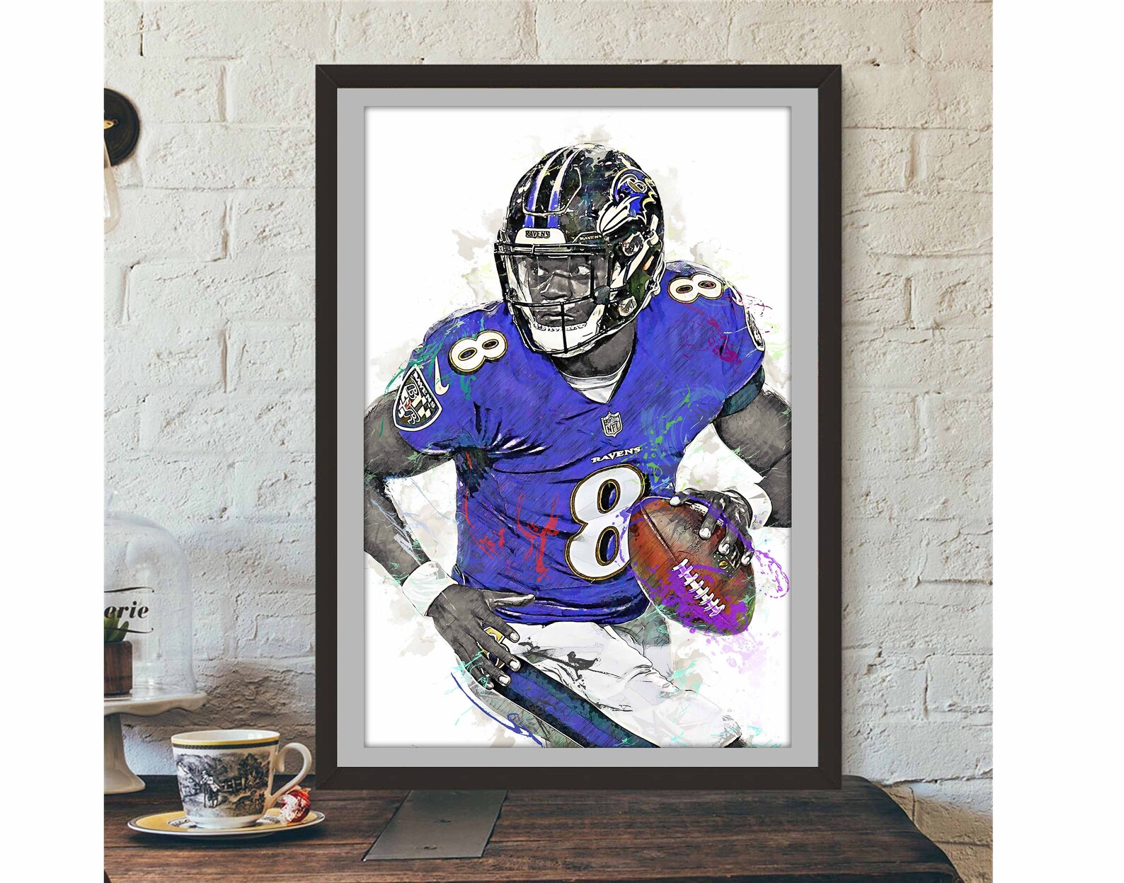 Lamar Jackson Poster - Baltimore Ravens - Canvas Print, Wall Art ...