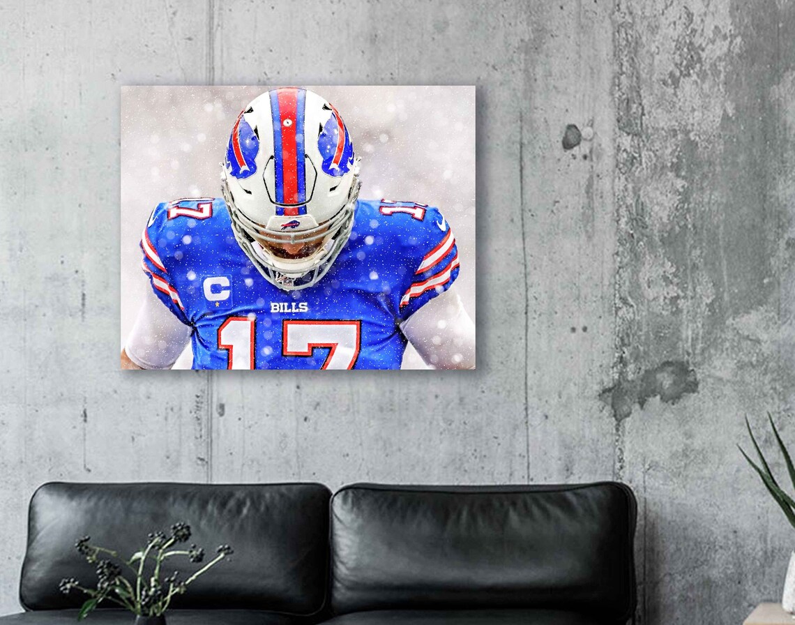 Josh Allen Canvas Print Buffalo Bills Wall Art Sports Art - Etsy