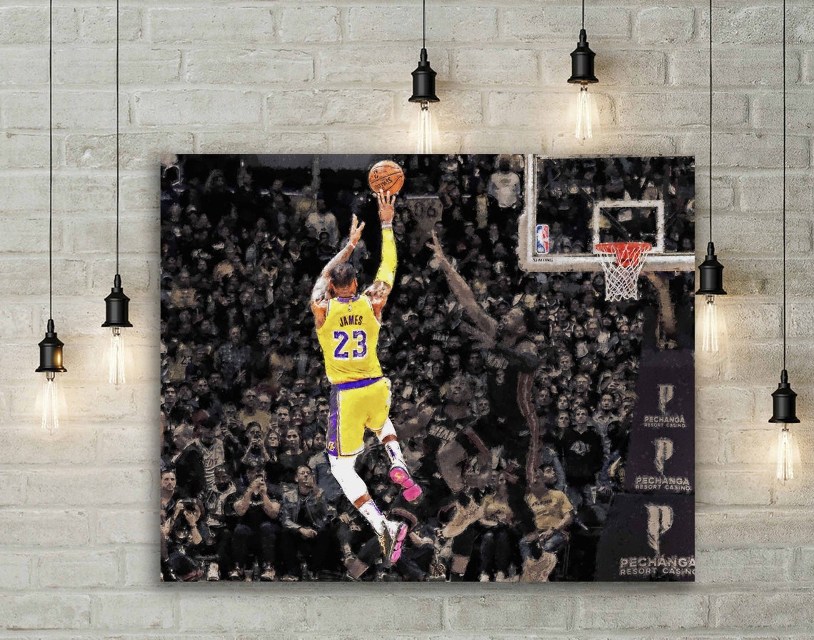 Lebron James Canvas Print Los Angeles Lakers Wall Art - Etsy UK
