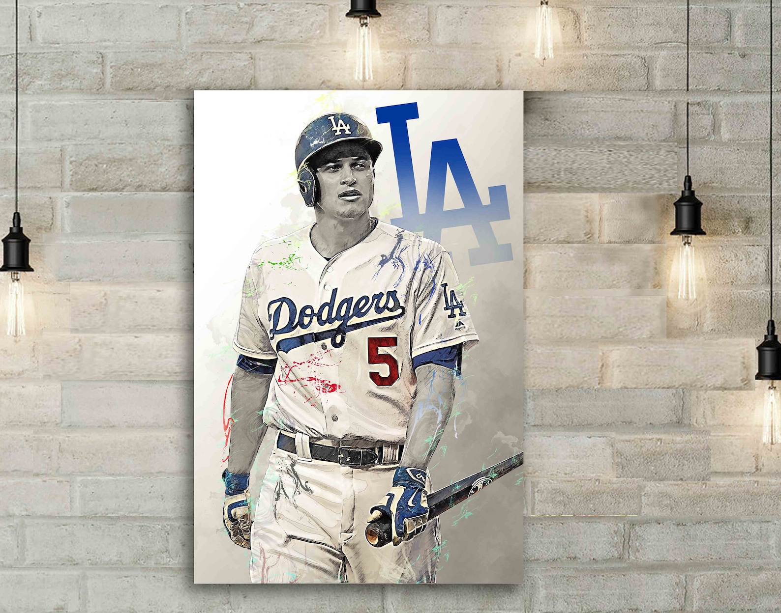 Corey Seager Poster Los Angeles Dodgers Canvas Print Wall - Etsy