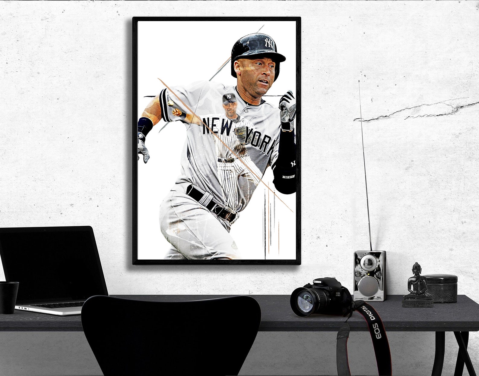 Derek Jeter Poster New York Yankees Wall Art Art Print | Etsy
