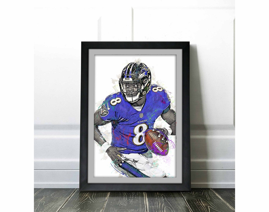 Lamar Jackson Poster - Baltimore Ravens - Canvas Print, Wall Art ...