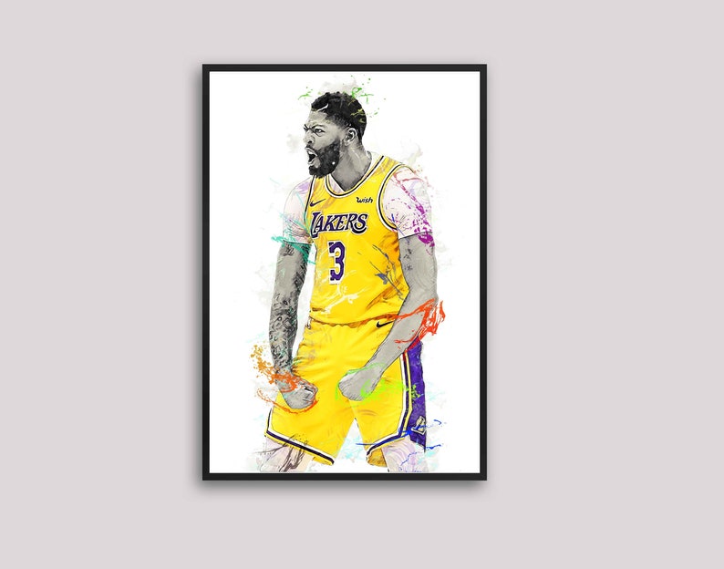 Anthony Davis Poster Los Angeles Lakers Wall Art Sports | Etsy