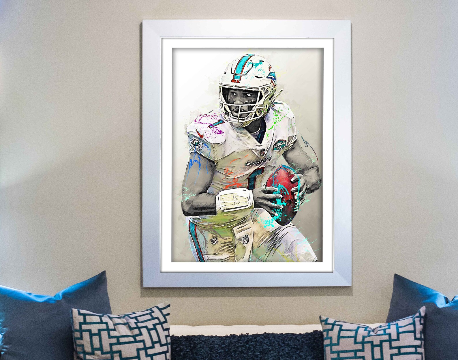 Tua Tagovailoa Poster - Miami Dolphins - Canvas Print, Wall Art, Sports ...