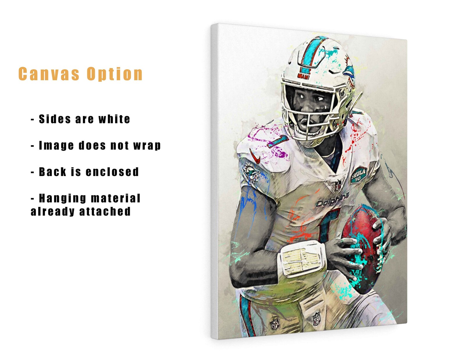 Tua Tagovailoa Poster - Miami Dolphins - Canvas Print, Wall Art, Sports ...
