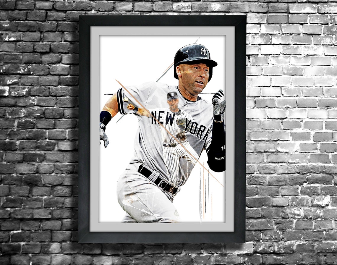 Derek Jeter Poster New York Yankees Wall Art Art Print - Etsy.de