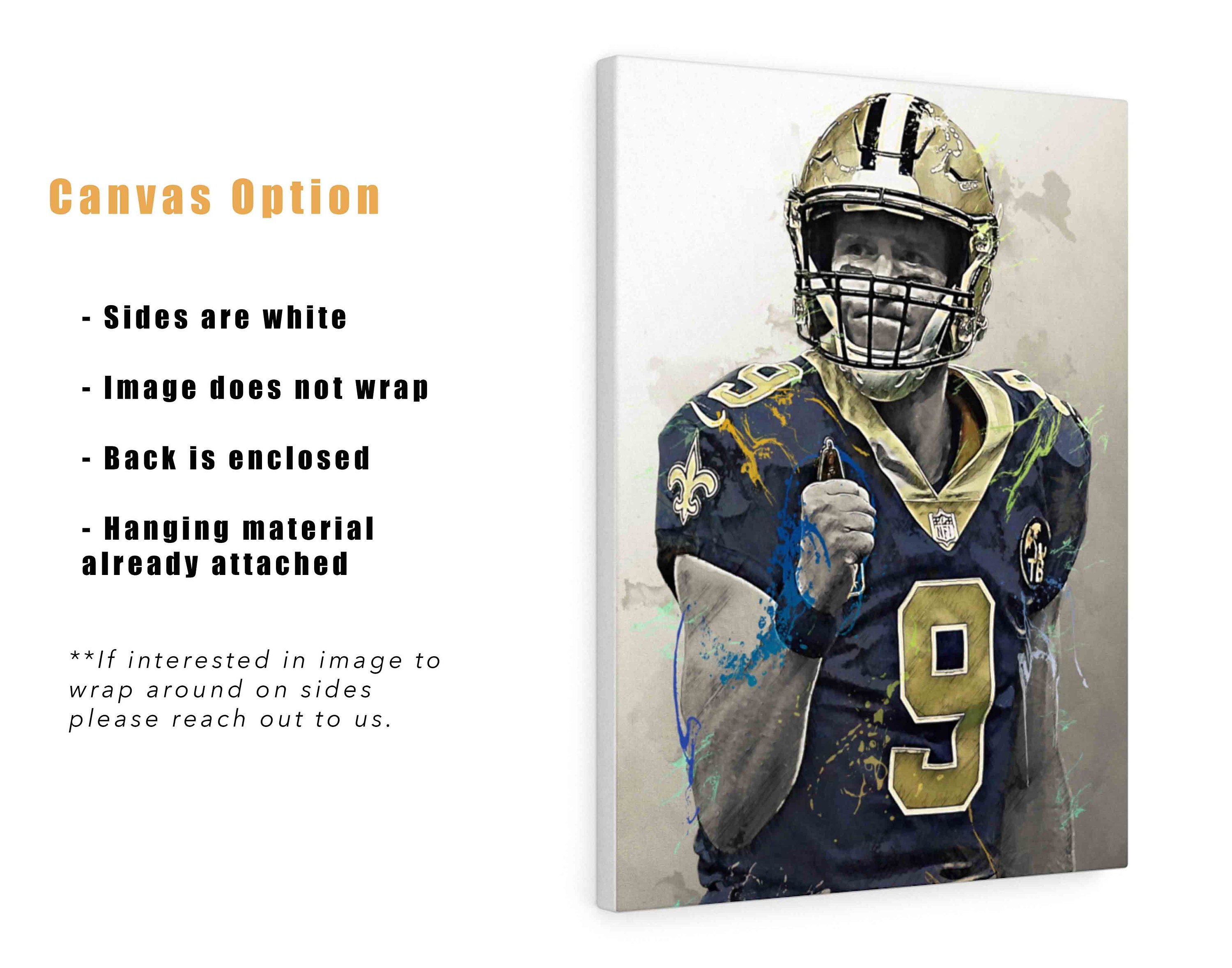 Drew Brees Poster - New Orleans Saints - Canvas Print, Wall Art, Sports ...