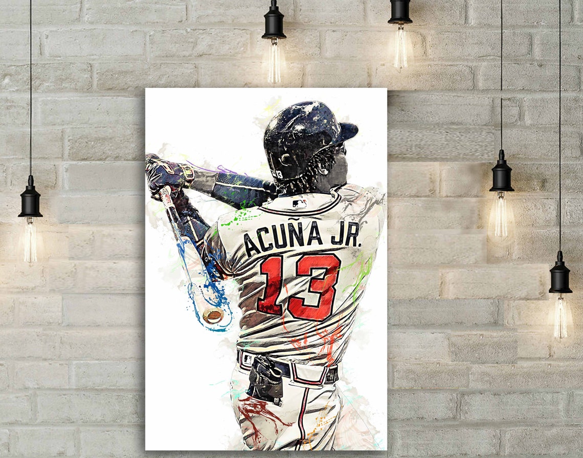Ronald Acuna Jr Poster - Atlanta Braves - Canvas Print, Wall Art ...
