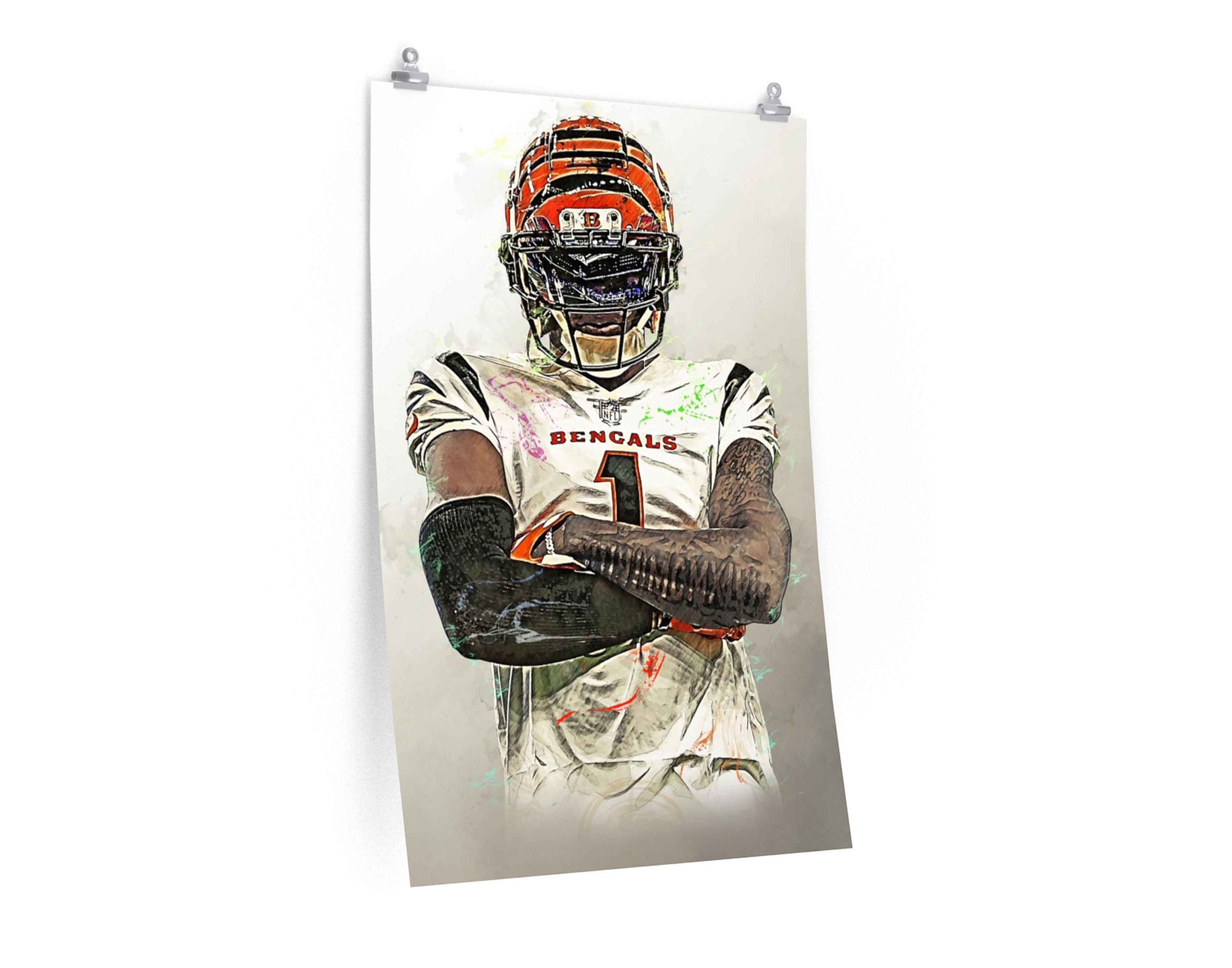 Ja'marr Chase Poster Cincinnati Bengals Canvas Print - Etsy