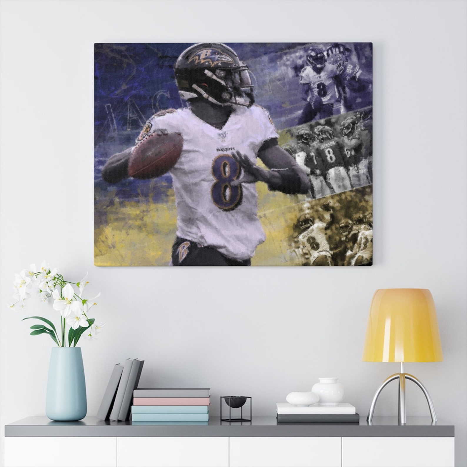 Lamar Jackson Canvas Print Baltimore Ravens Wall Art - Etsy