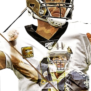 Drew Brees Poster - New Orleans Saints - Canvas Print, Wall Art, Sports ...