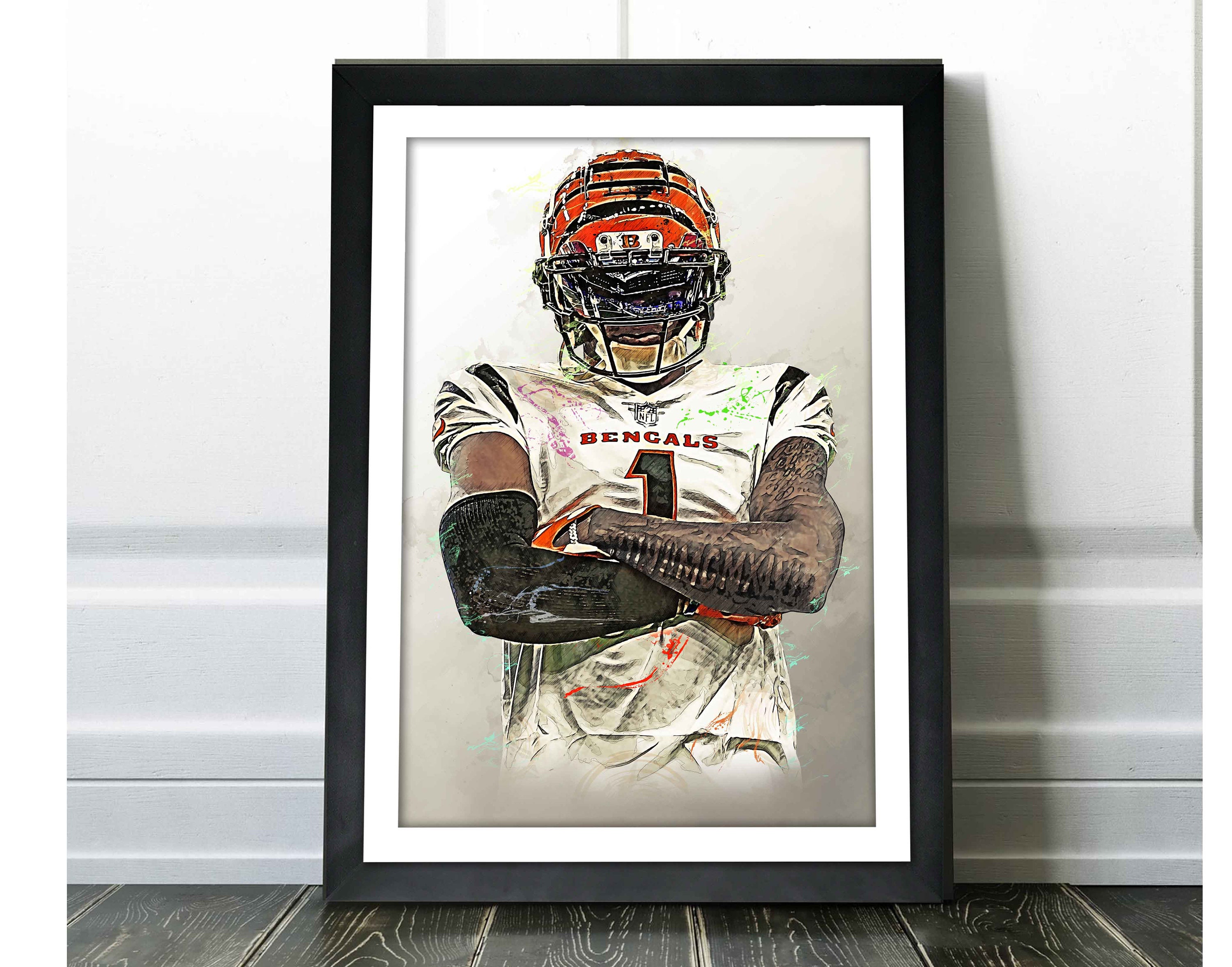 Ja'marr Chase Poster Cincinnati Bengals Canvas Print - Etsy