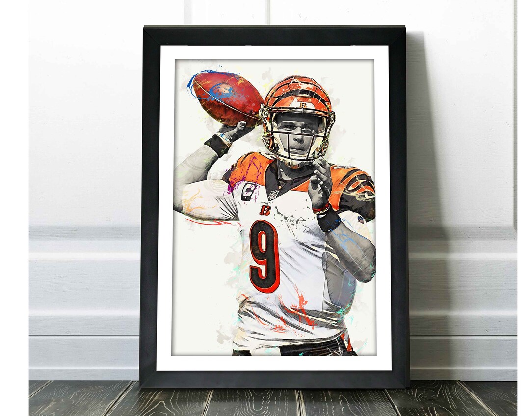Joe Burrow Poster - Cincinnati Bengals - Canvas Print, Wall Art, Sports ...