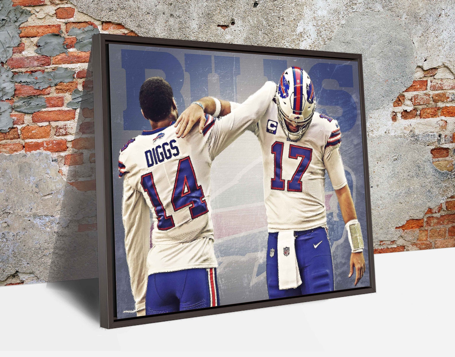 Josh Allen and Stefon Diggs Canvas Print Buffalo Bills - Etsy