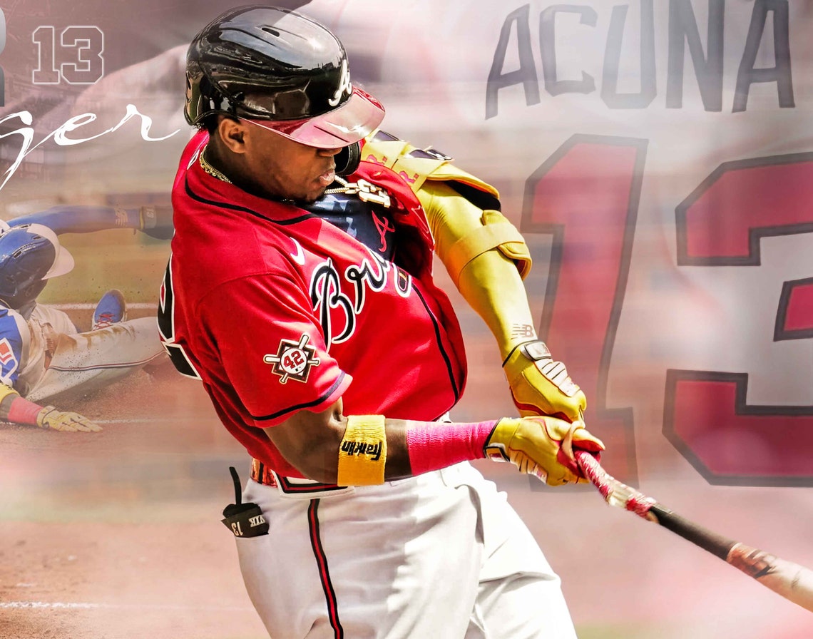 Ronald Acuna Jr Canvas Print Atlanta Braves Wall Art - Etsy