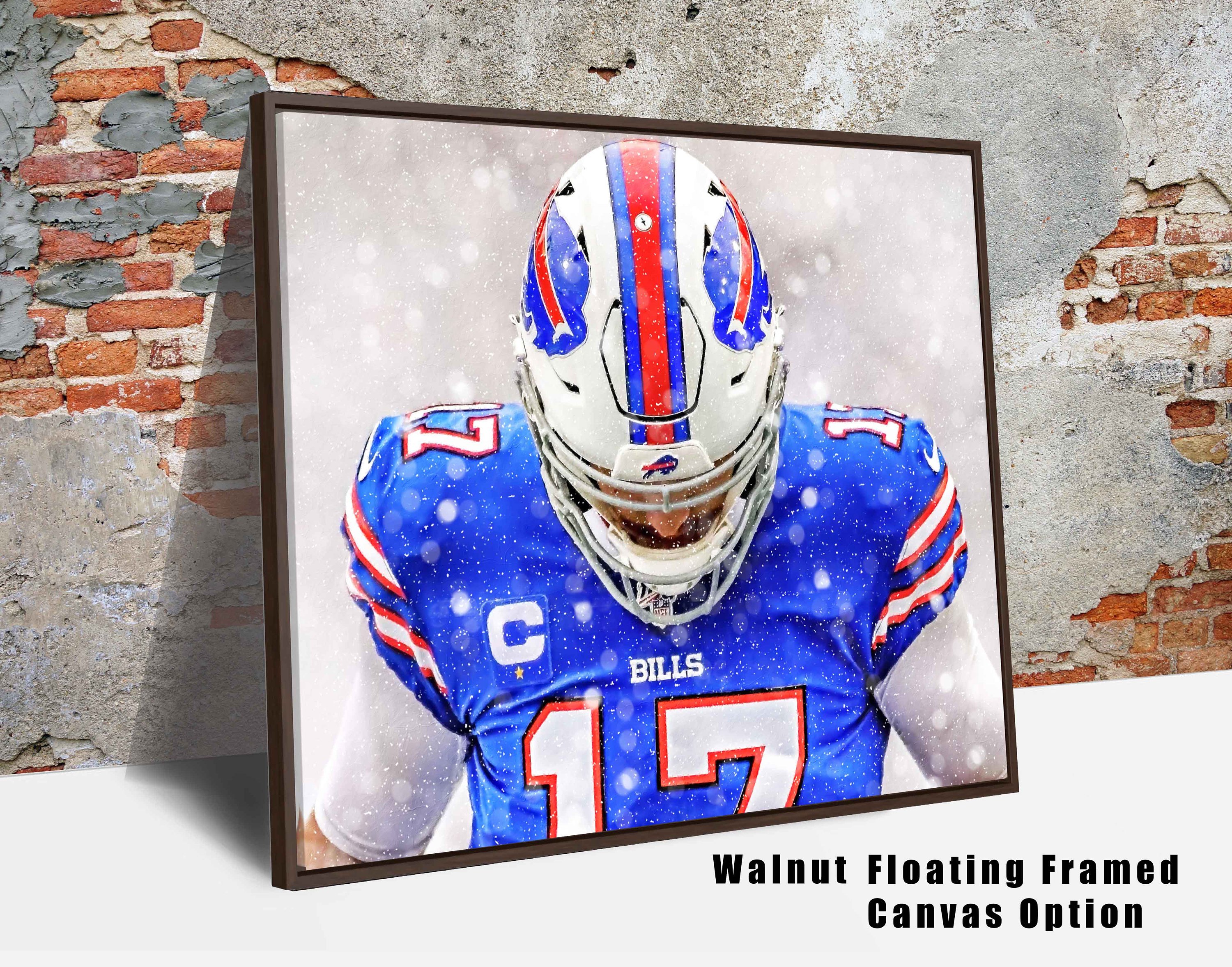 Josh Allen Canvas Print Buffalo Bills Wall Art Sports Art - Etsy