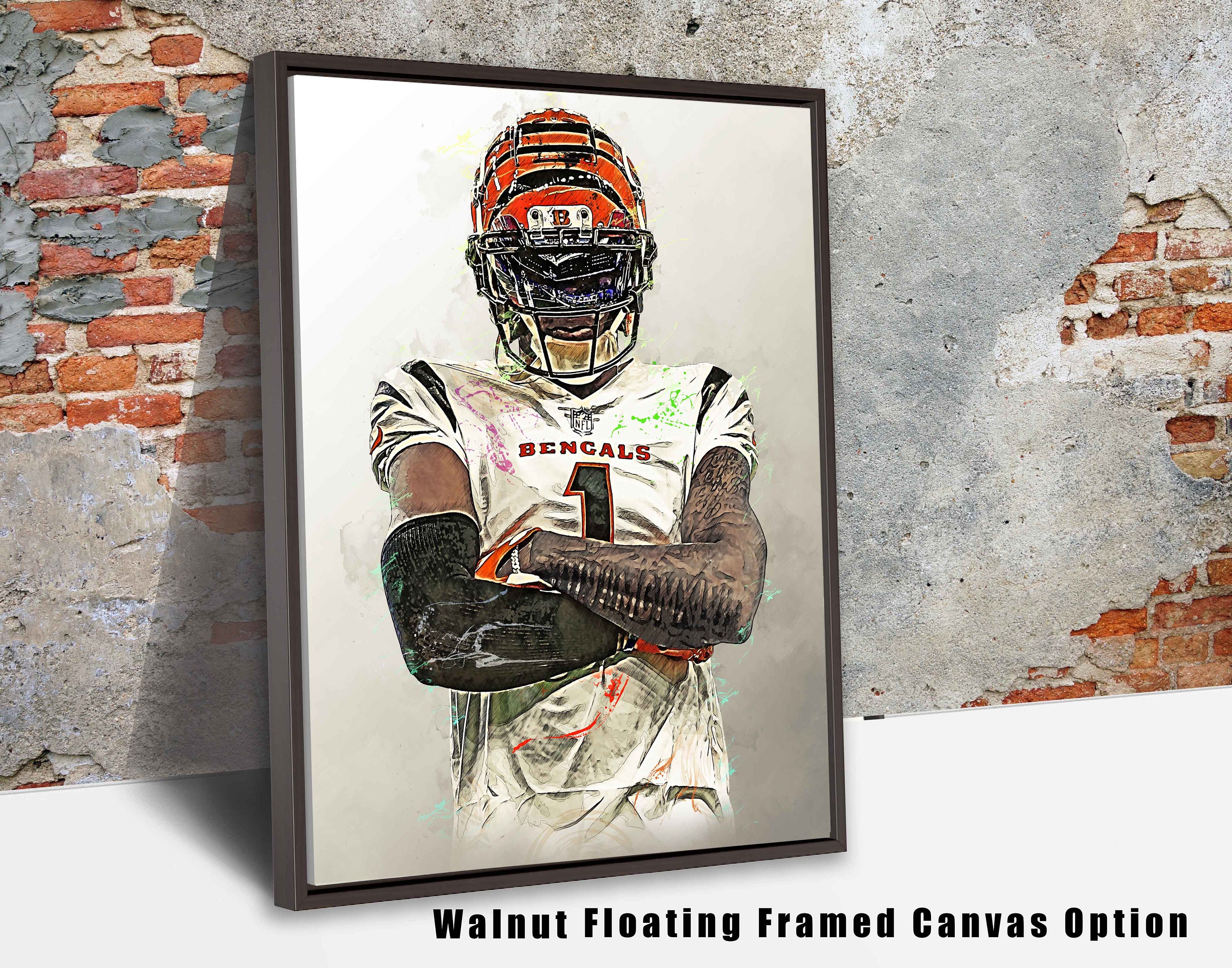 Ja'marr Chase Poster Cincinnati Bengals Canvas Print - Etsy
