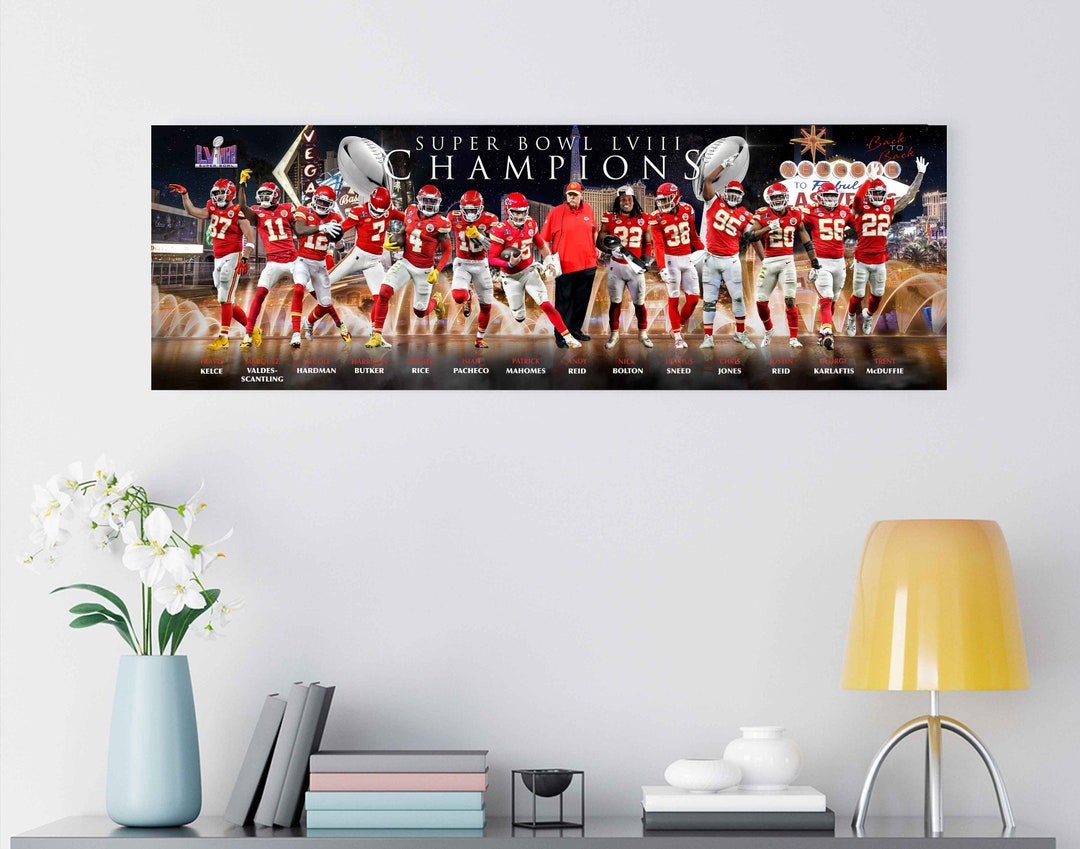 Kansas City Chiefs Canvas Print - Super Bowl LVIII Champions - Wall Art ...