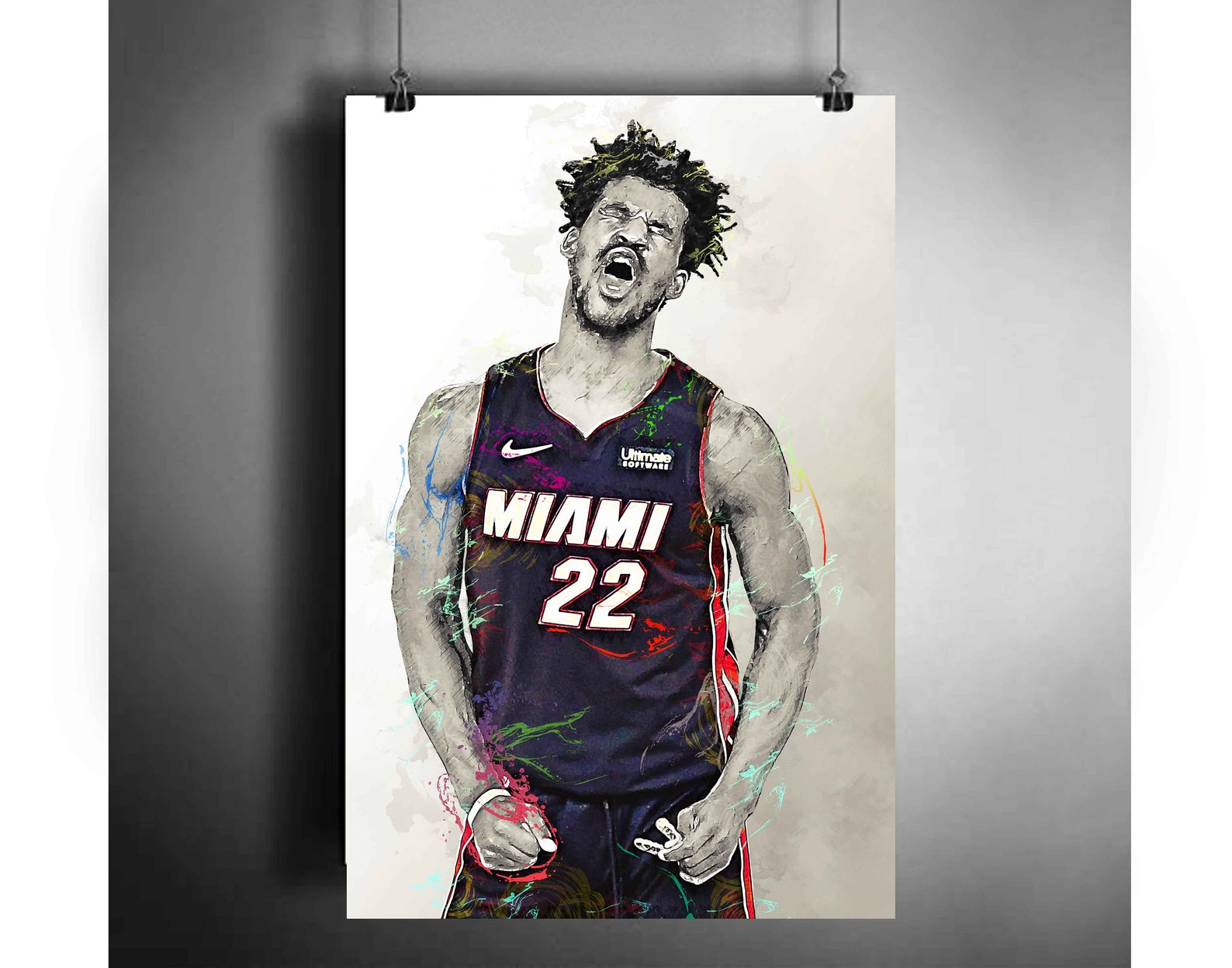 Jimmy Butler Poster Miami Heat Canvas Print Wall Art | Etsy