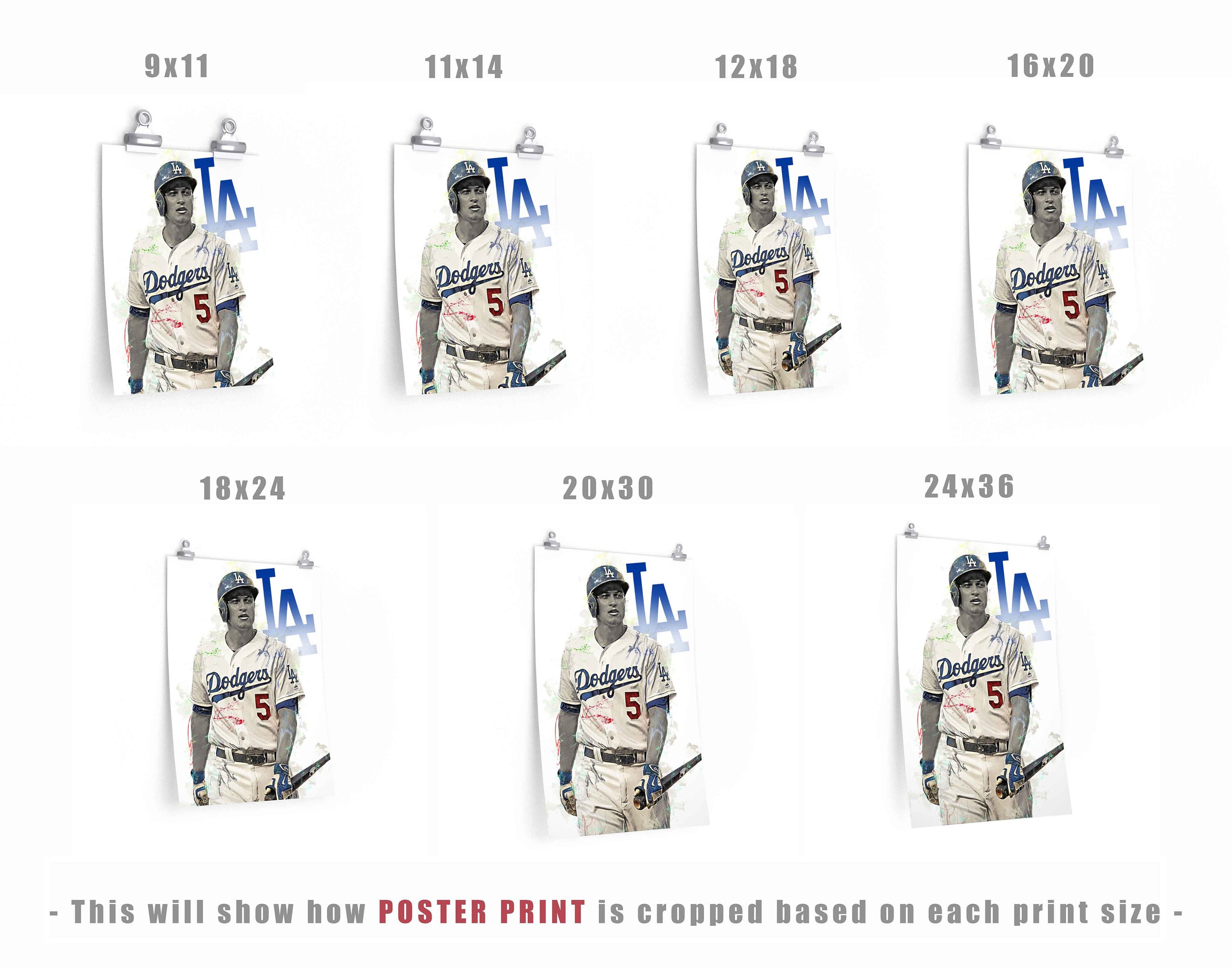 Corey Seager Poster Los Angeles Dodgers Canvas Print Wall - Etsy.de