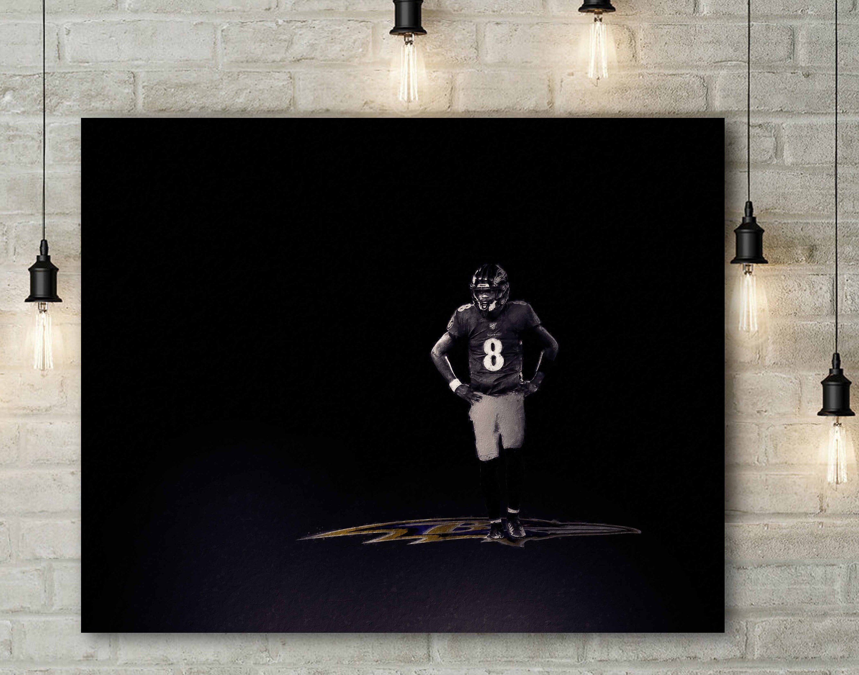Lamar Jackson Canvas Print Baltimore Ravens Wall Art | Etsy