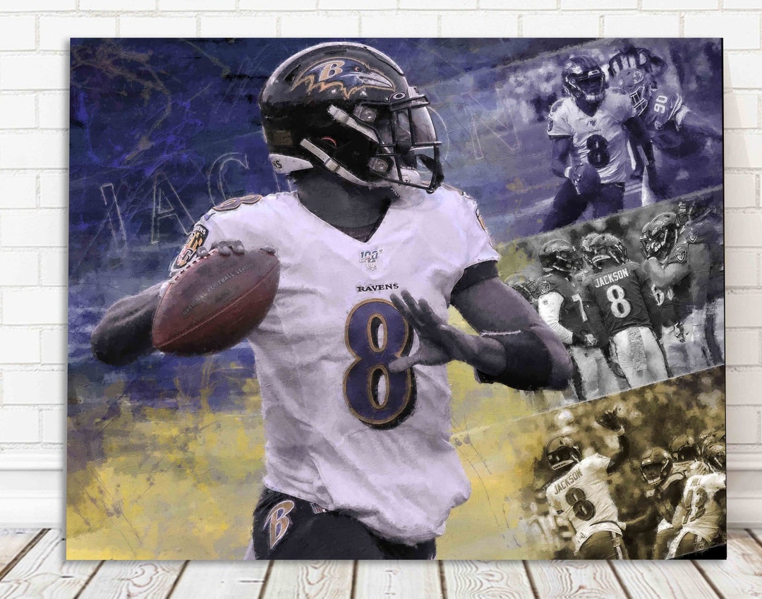 Lamar Jackson Canvas Print - Baltimore Ravens - Wall Art, Sports Art ...