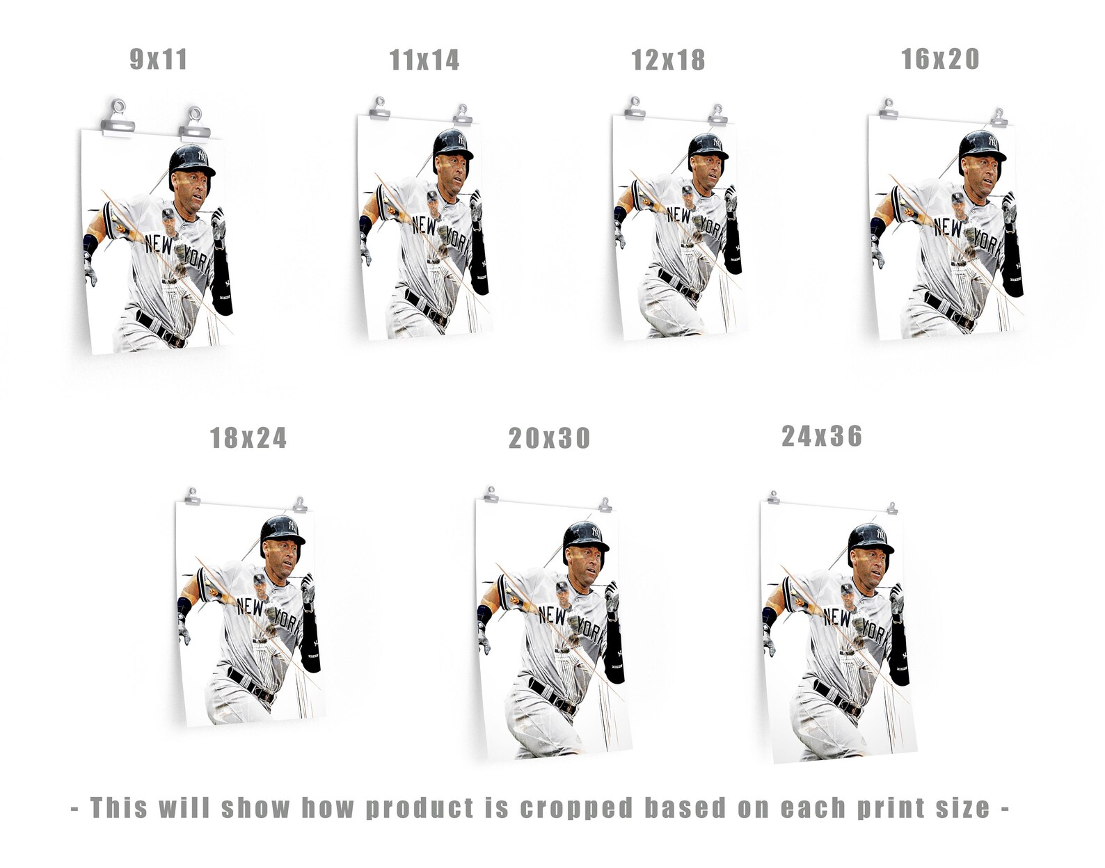 Derek Jeter Poster New York Yankees Wall Art Art Print | Etsy