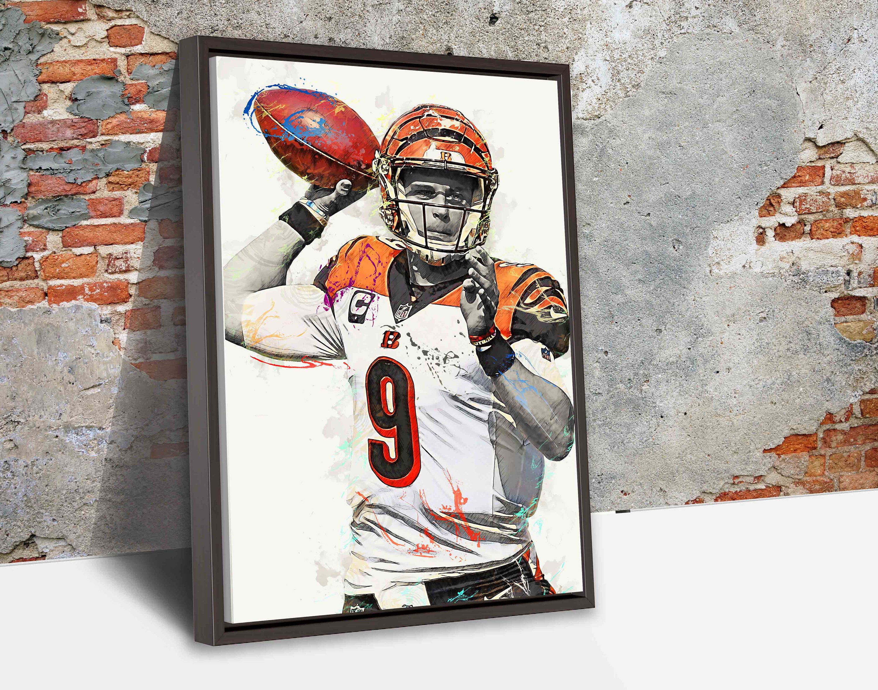 Joe Burrow Poster Cincinnati Bengals Canvas Print Wall | Etsy