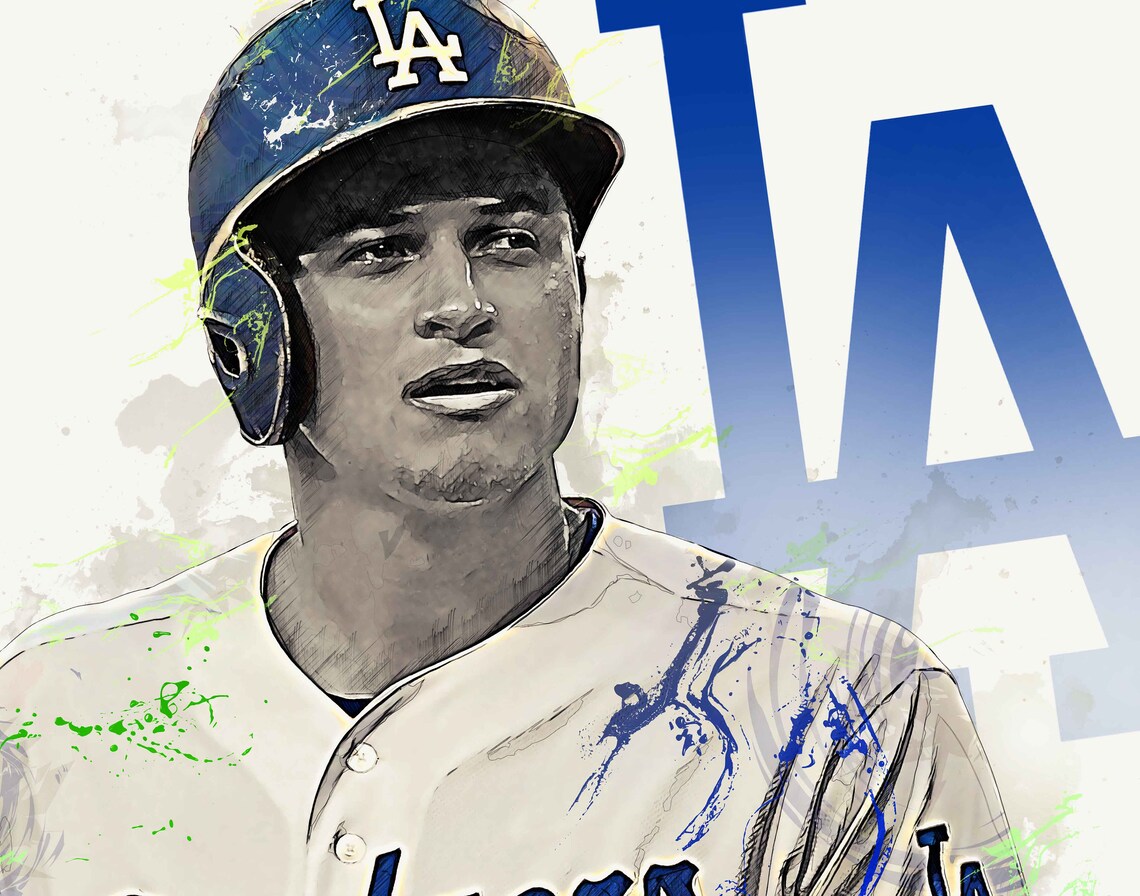 Corey Seager Poster Los Angeles Dodgers Canvas Print Wall - Etsy.de