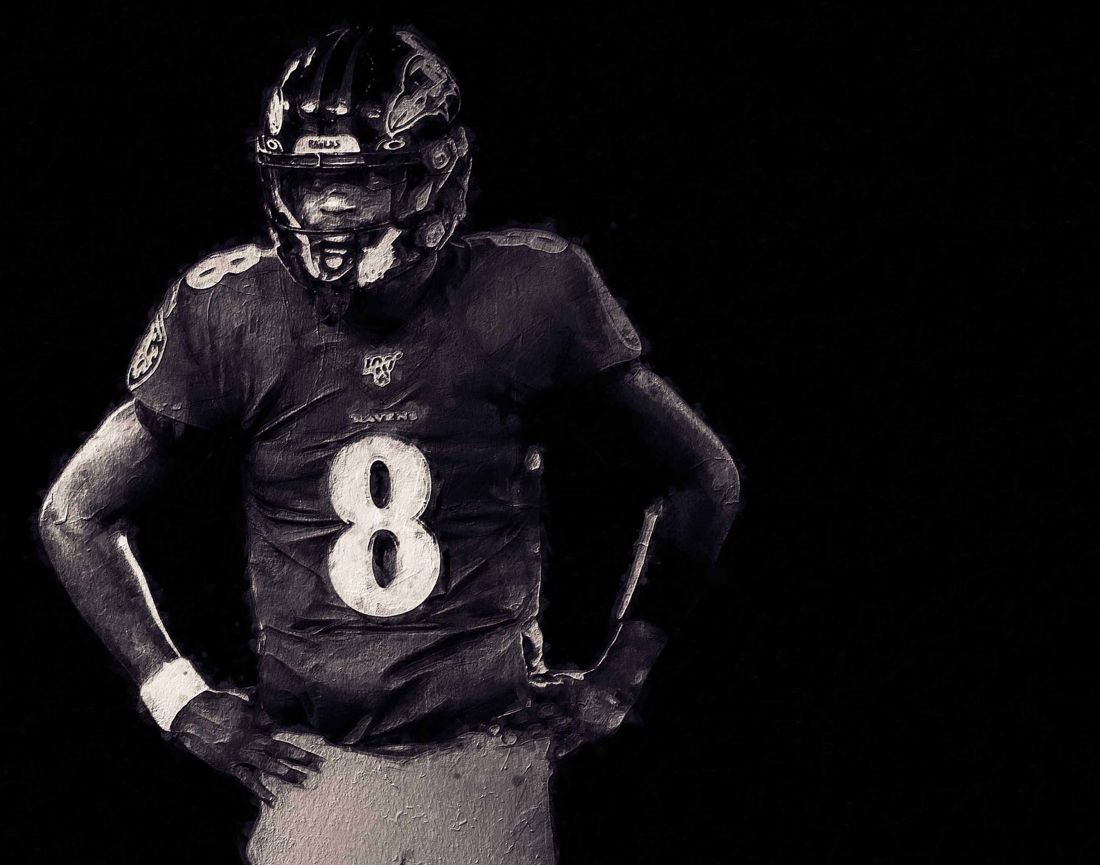 Lamar Jackson Canvas Print Baltimore Ravens Wall Art | Etsy