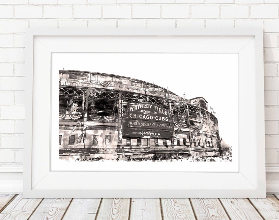 Wrigley Field Stadium Poster - Chicago Cubs - Canvas Print, Wall Art ...